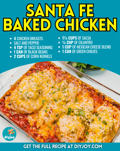 Easy Santa Fe Baked Chicken Recipe - DIY Joy