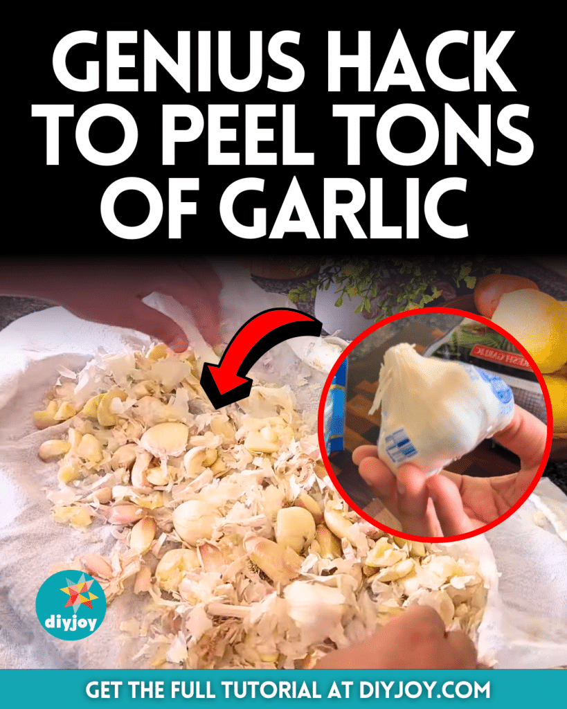 Genius Hack to Peel Tons of Garlic - DIY Joy