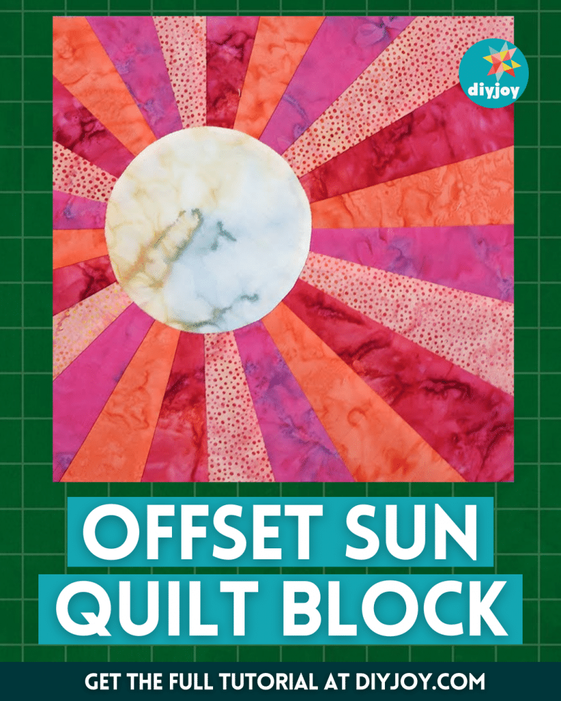 How to Make an Offset Sun Quilt Block - DIY Joy