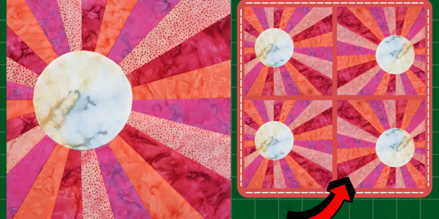 How to Make an Offset Sun Quilt Block