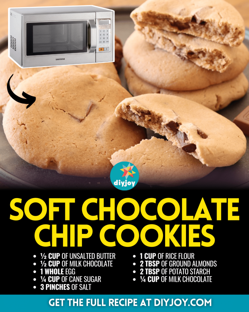 Microwave Soft Chocolate Chip Cookies Recipe - DIY Joy