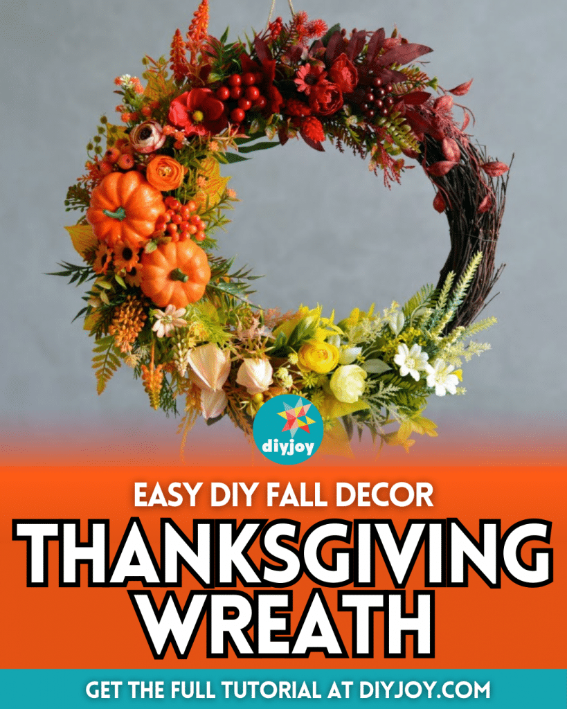 DIY Thanksgiving Wreath Tutorial - DIY Joy