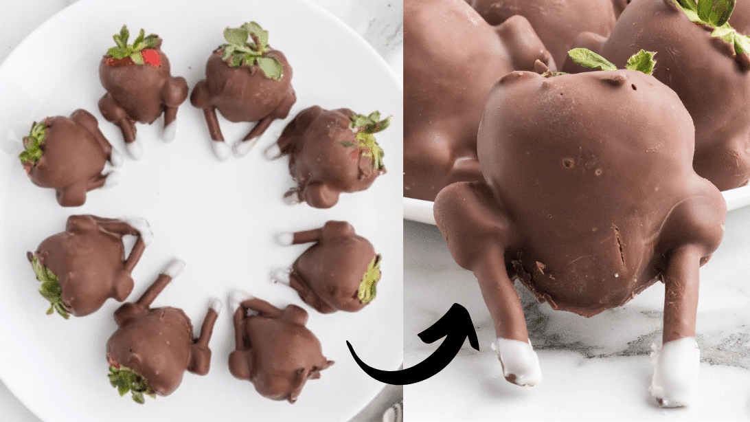Easy Chocolate-Covered Strawberry Turkeys - DIY Joy