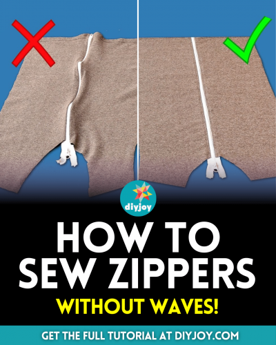 How to Sew Zippers Without Waves - DIY Joy