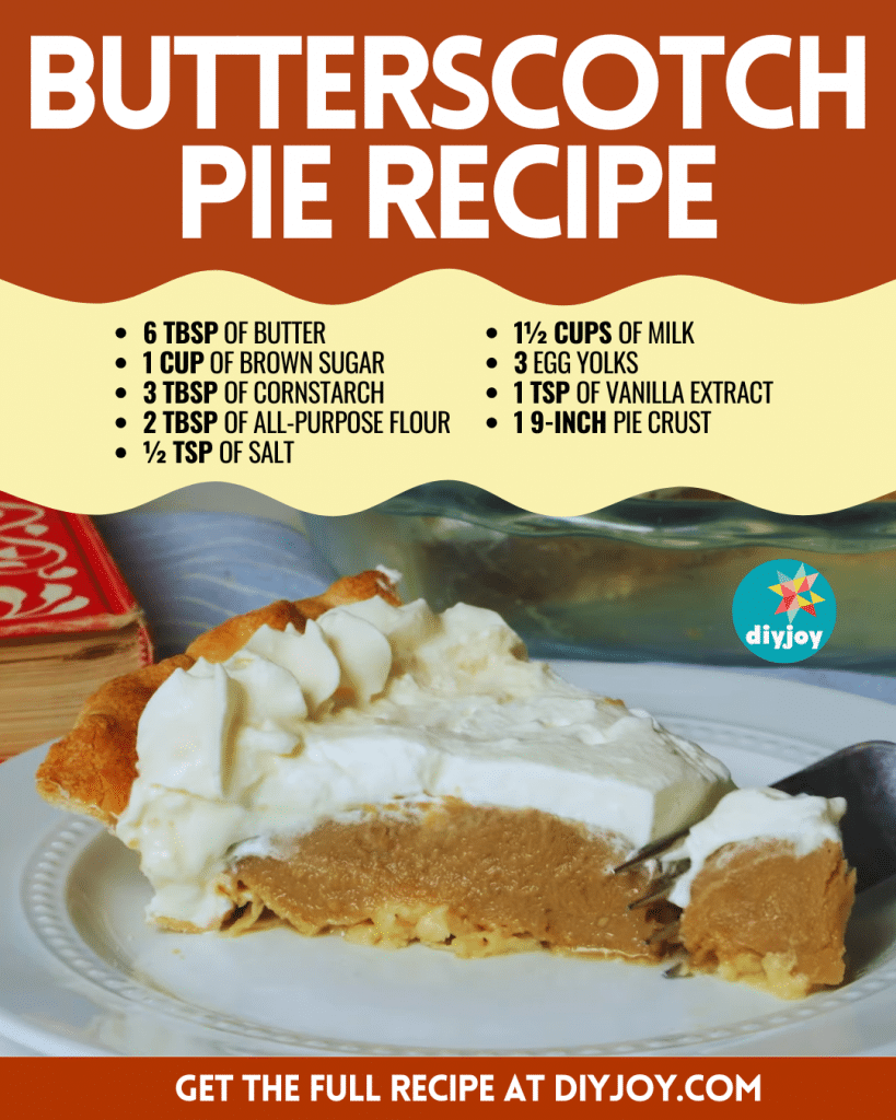 Easy Butterscotch Pie Recipe - DIY Joy