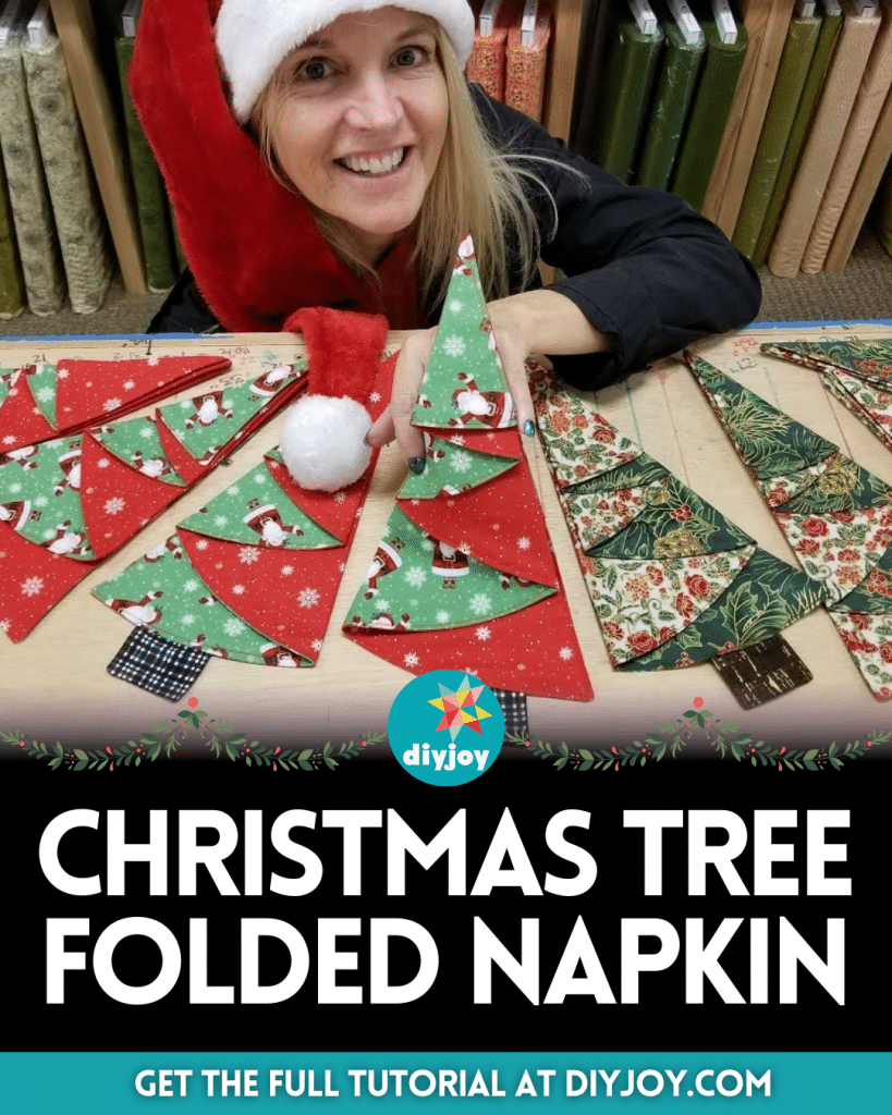 Easy Christmas Tree Folded Napkin - DIY Joy