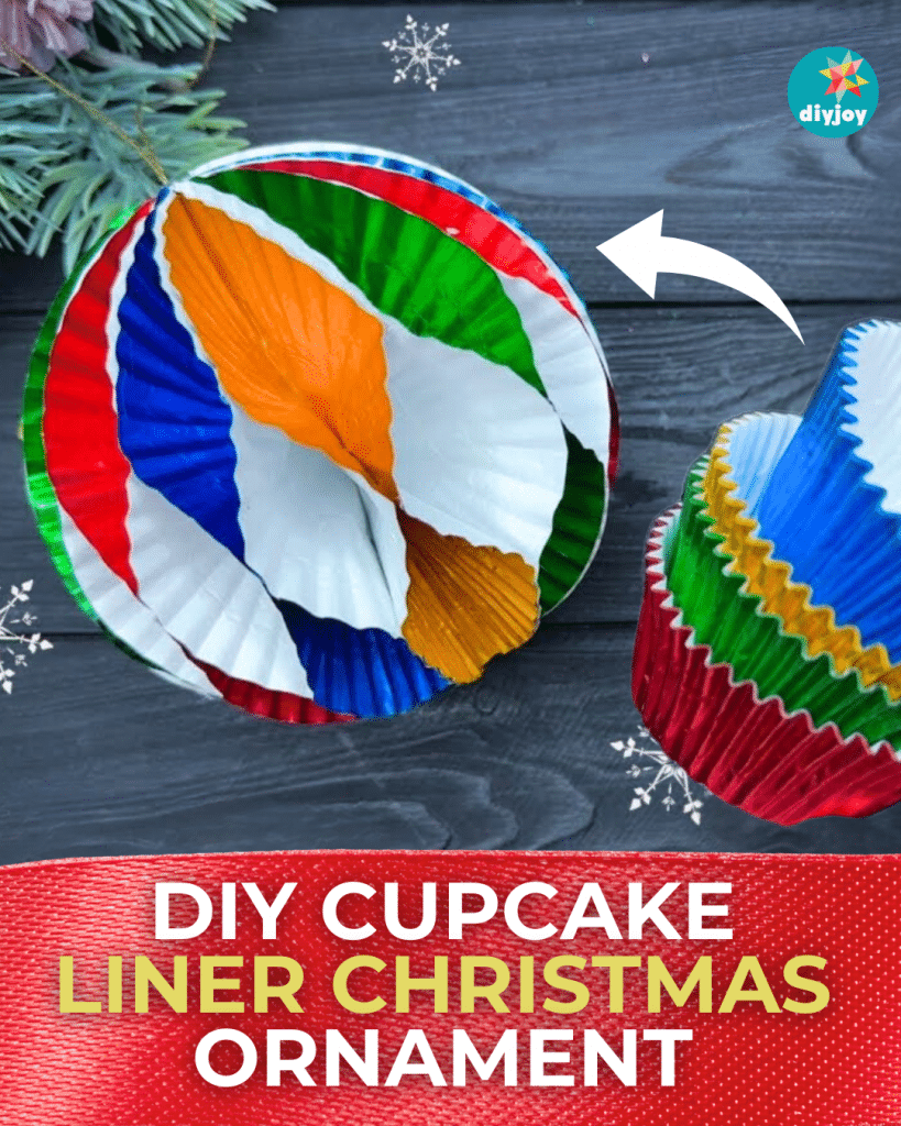 DIY Cupcake Liner Christmas Ornament