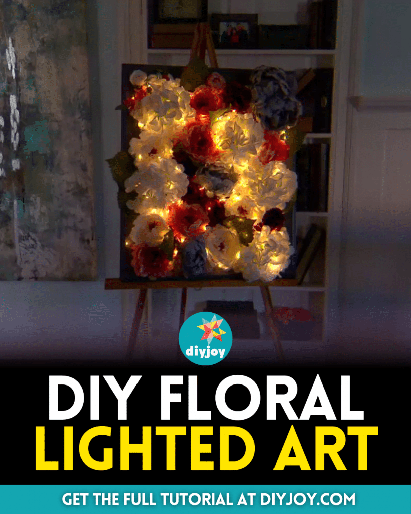 Easy DIY Floral Lighted Art - DIY Joy