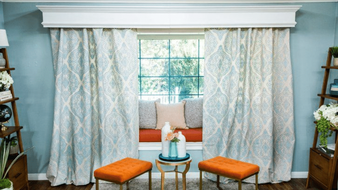 Easy DIY Stenciled Drapes - DIY Joy