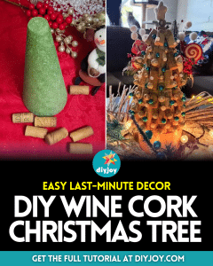 Easy DIY Wine Cork Christmas Tree - DIY Joy