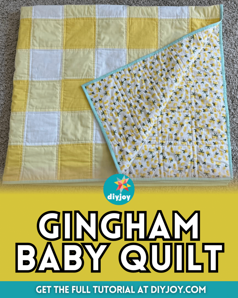 Easy Gingham Baby Quilt Tutorial - DIY Joy