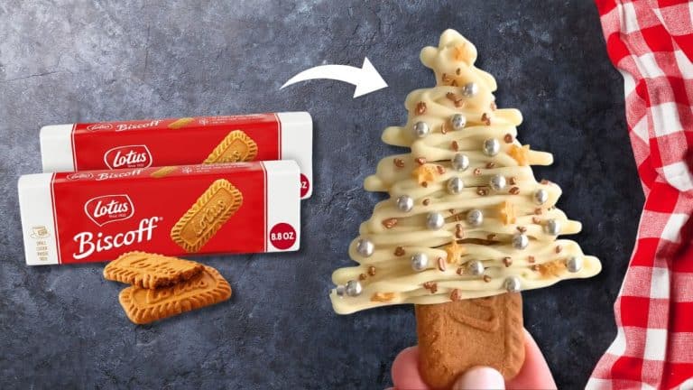 No-Bake Biscoff Christmas Tree Cookies - DIY Joy