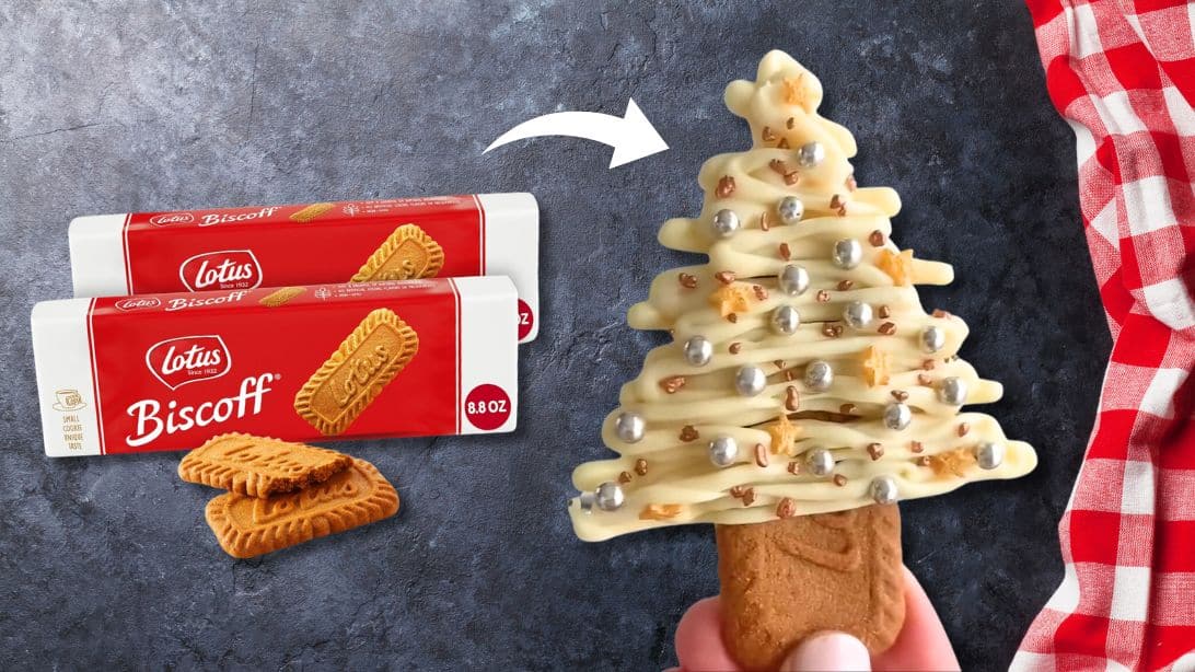 No-Bake Biscoff Christmas Tree Cookies - DIY Joy