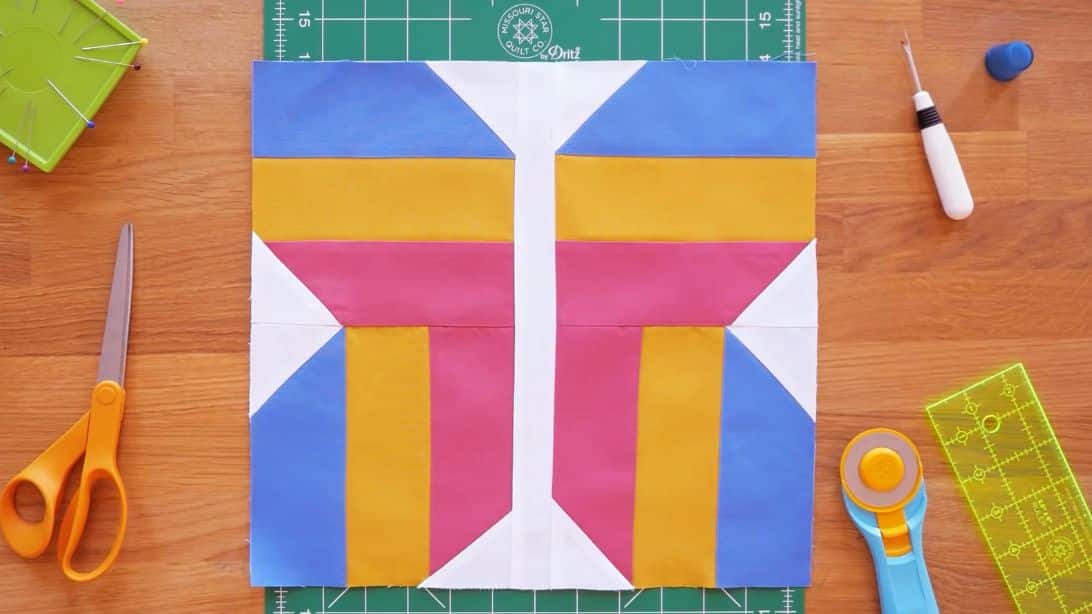 Strip Butterfly Quilt Block - DIY Joy