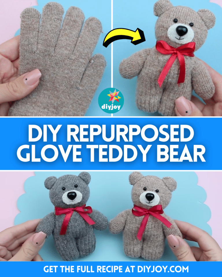 Easy DIY Repurposed Glove Teddy Bear - DIY Joy