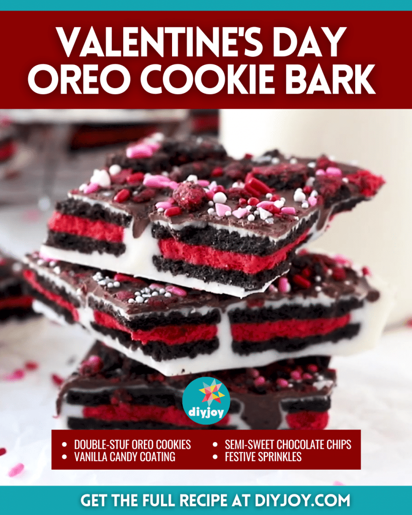 Easy Valentine's Day Oreo Cookie Bark - DIY Joy