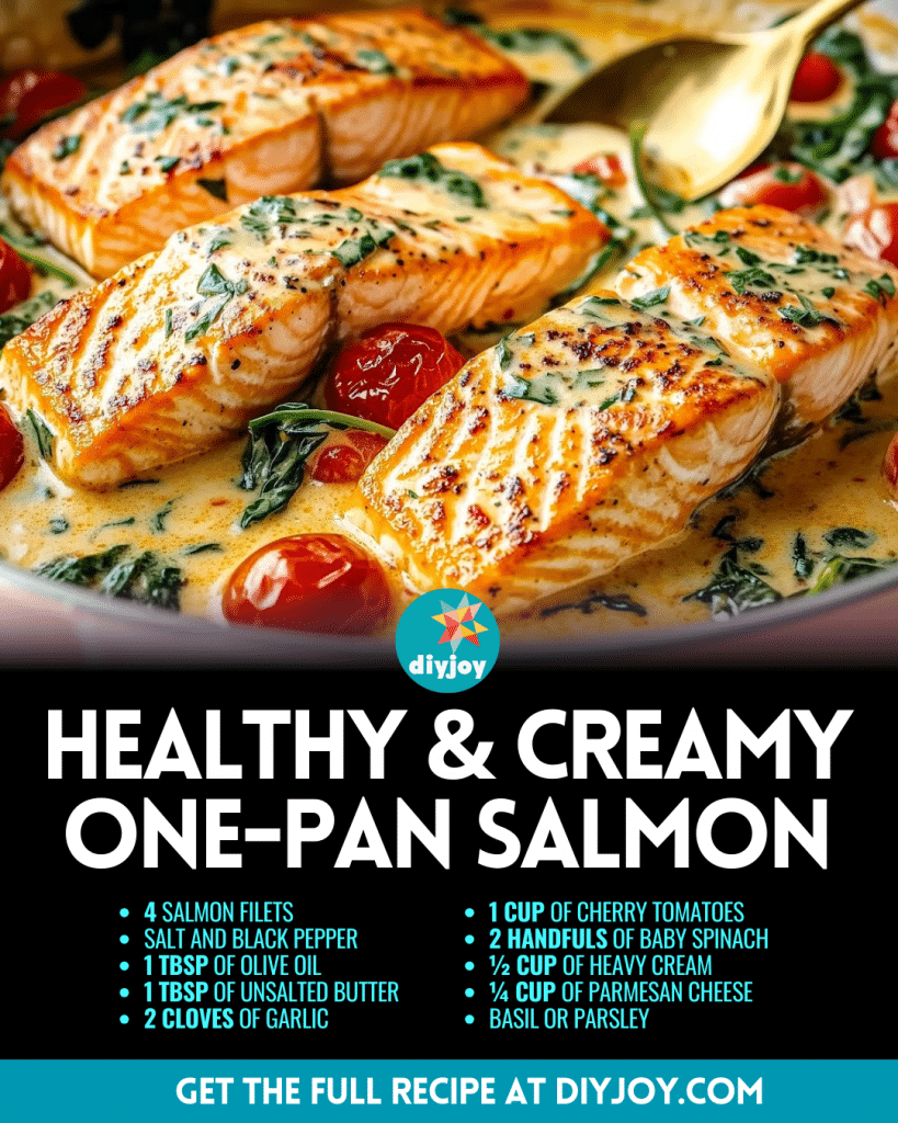 Healthy and Creamy One-Pan Salmon Recipe - DIY Joy