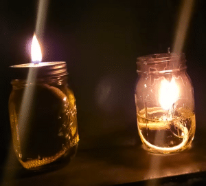 Easy DIY Mason Jar Oil Lamps - DIY Joy