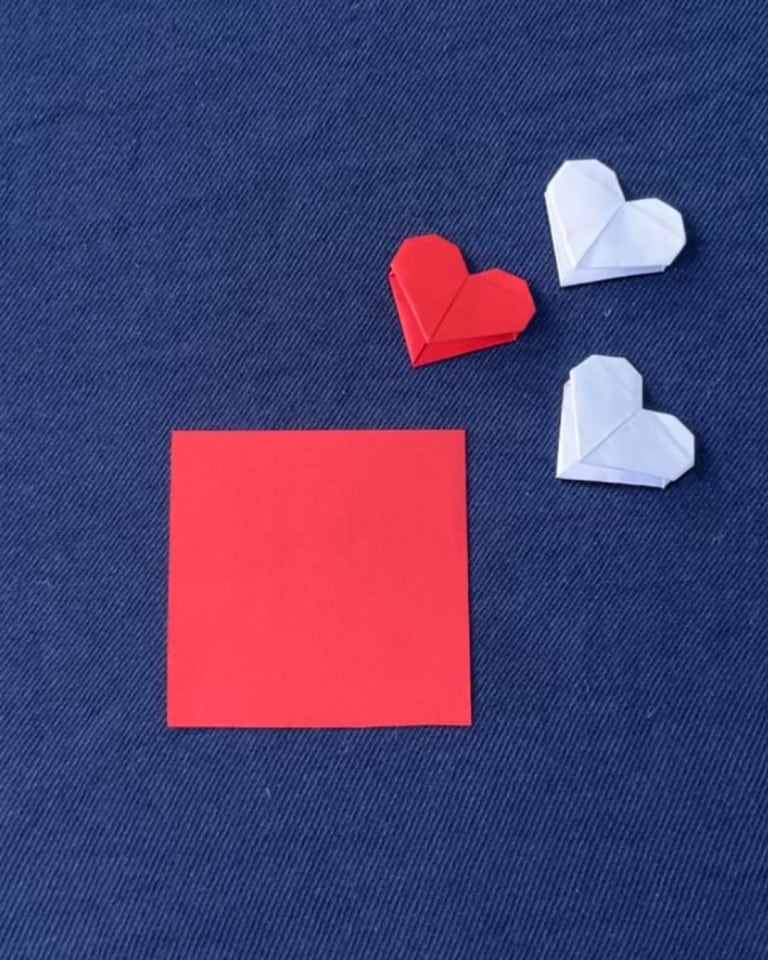 How to Make An Origami Heart Bookmark - DIY Joy