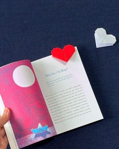 How to Make An Origami Heart Bookmark - DIY Joy
