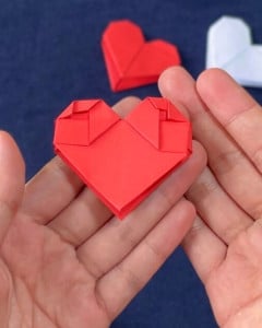 How to Make An Origami Heart Bookmark - DIY Joy