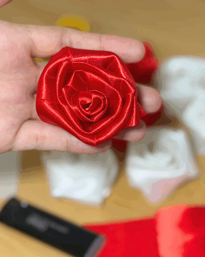 Easy 2-Minute DIY Ribbon Rose - DIY Joy