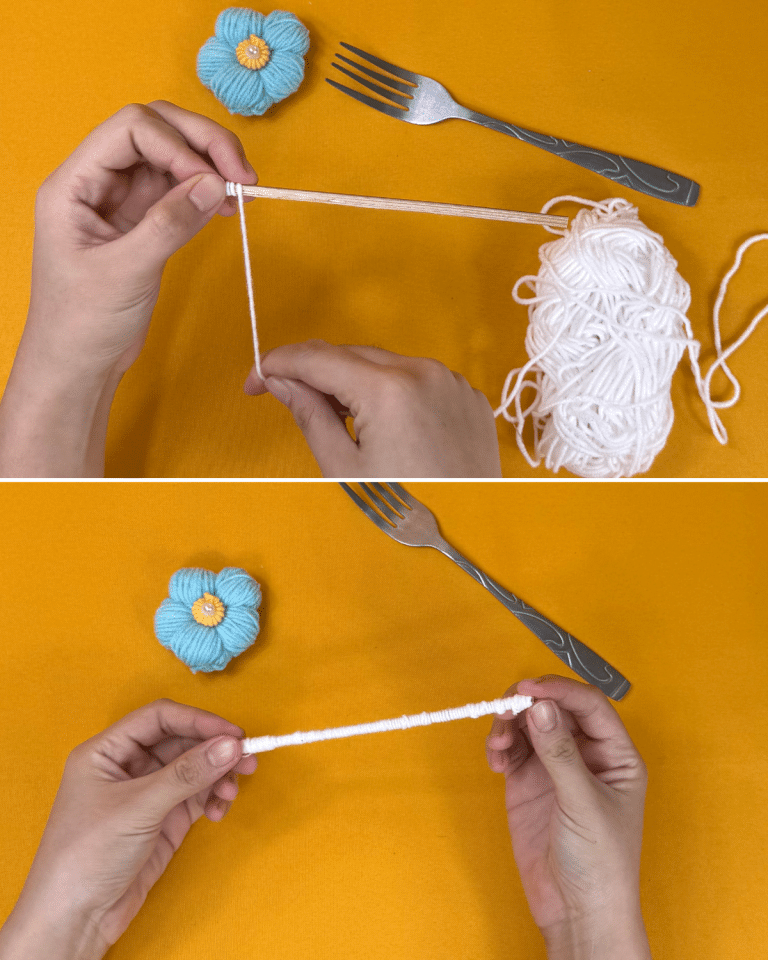 How to Make Flowers Using Yarn - DIY Joy
