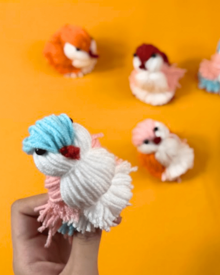 Easy DIY Yarn Birds - DIY Joy