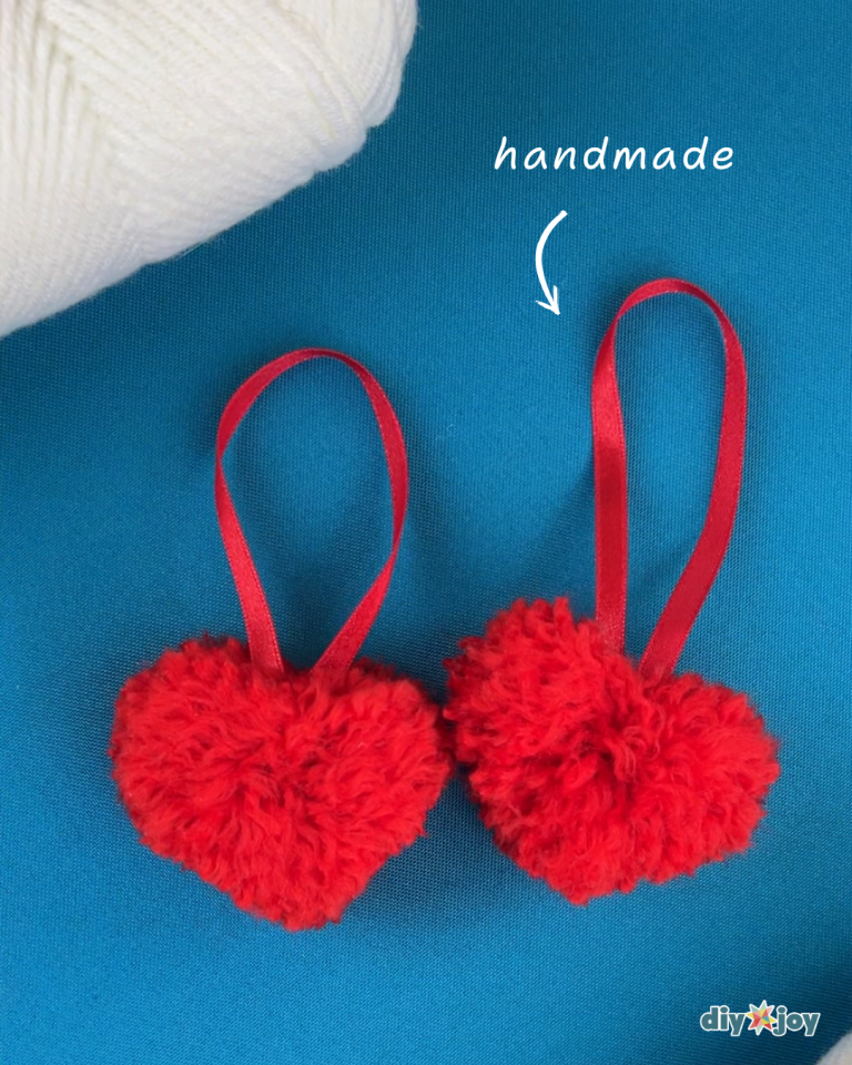 How to Make Pom Pom Hearts - DIY Joy
