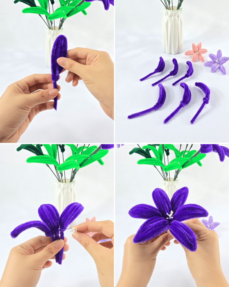 How to Make Pipe Cleaner Flowers - Lilies - DIY Joy