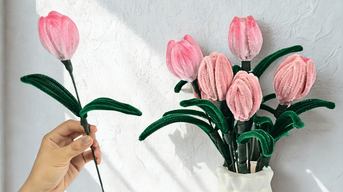 How to Make Pipe Cleaner Flowers - Tulips - DIY Joy