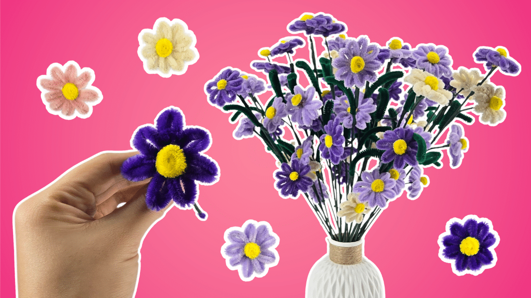 How to Make Pipe Cleaner Flowers - Daisies - DIY Joy