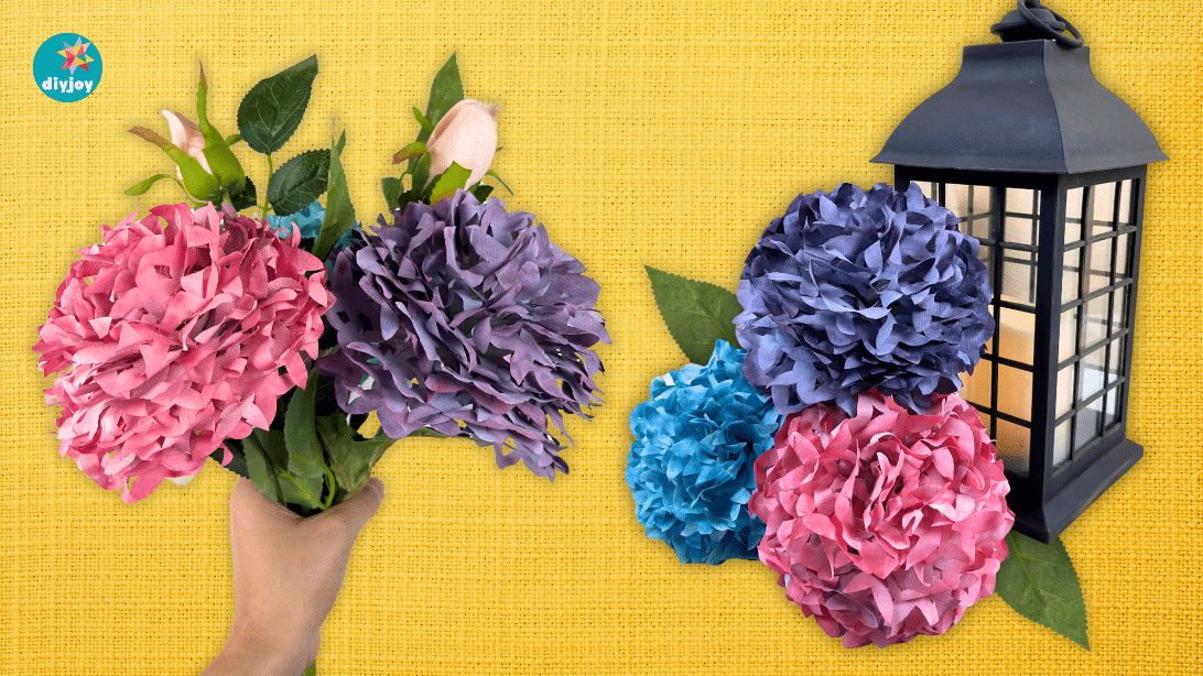 DIY Hydrangea Coffee Filter Flowers - DIY Joy
