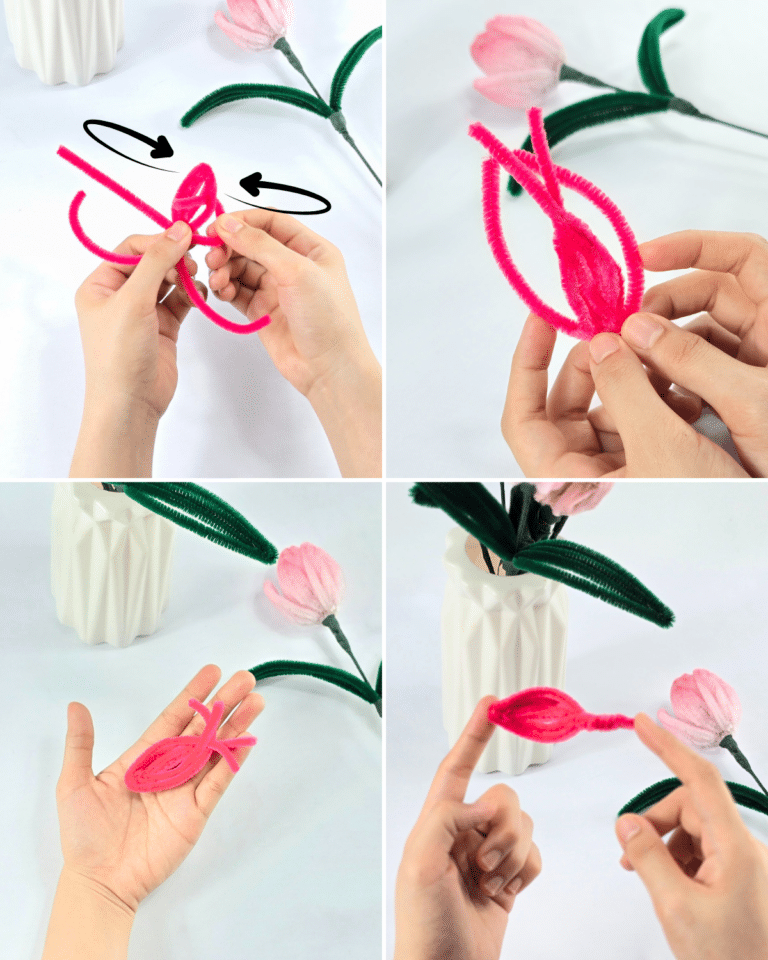 How to Make Pipe Cleaner Flowers - Tulips - DIY Joy