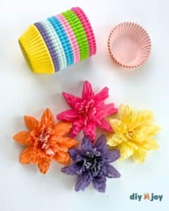 How to Make Paper Flowers With Cupcake Liners - DIY Joy