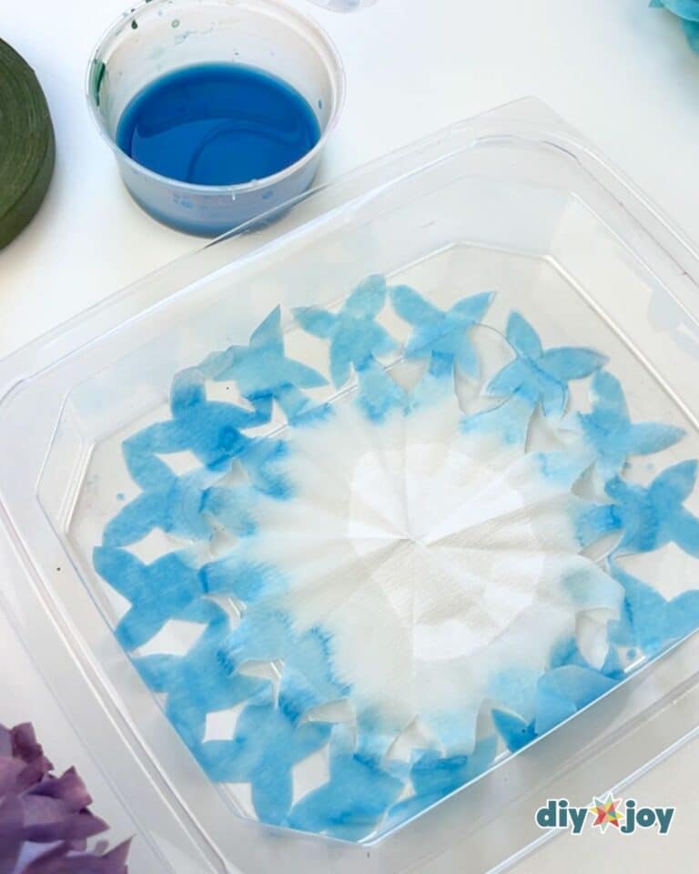 DIY Hydrangea Coffee Filter Flowers - DIY Joy