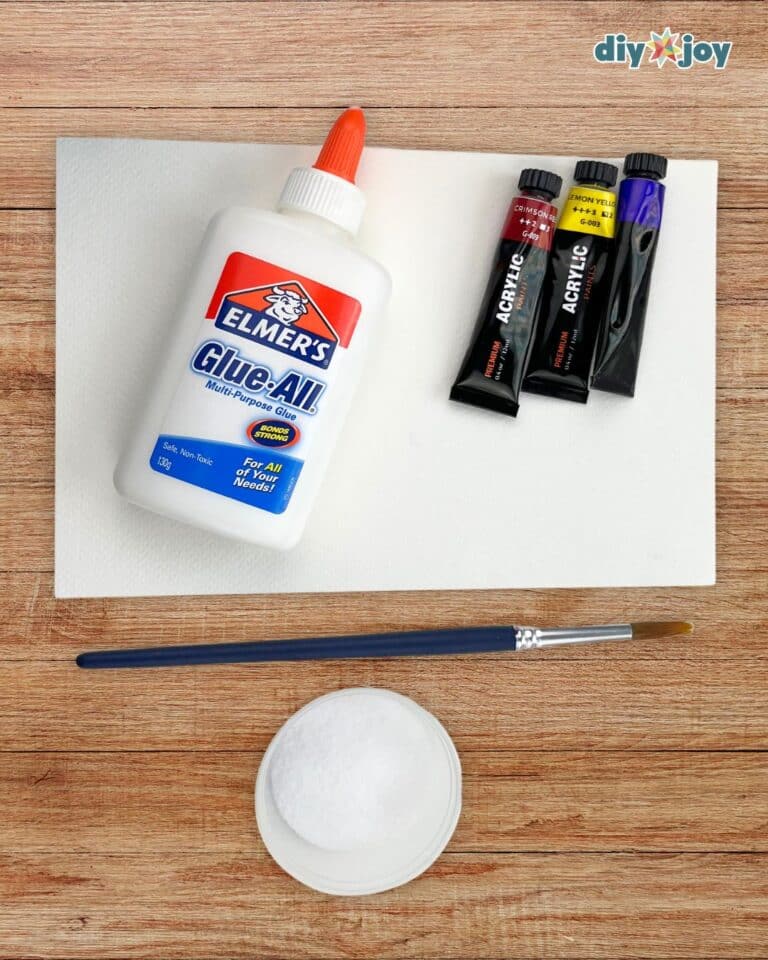 Easy Painting Idea With Salt and Glue - DIY Joy