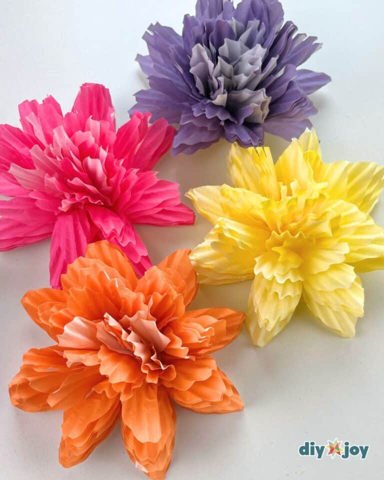 How to Make Paper Flowers With Cupcake Liners - DIY Joy