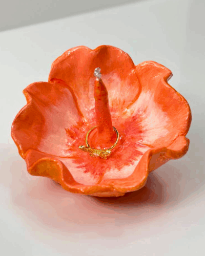 Easy Air-Dry Clay Ring Holder - DIY Joy