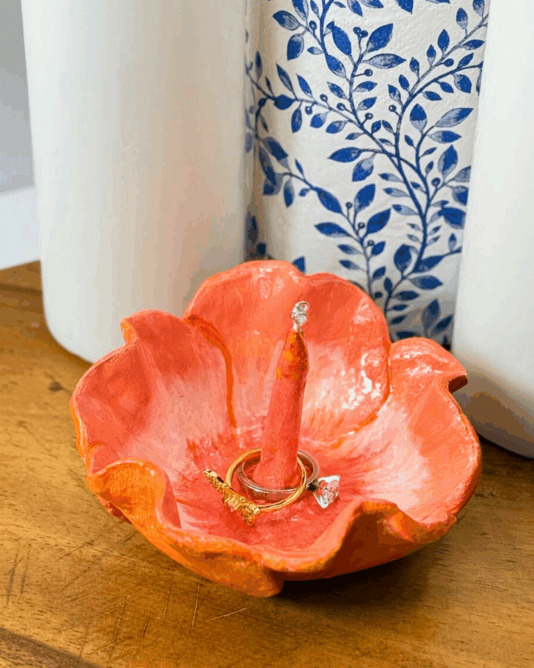 Easy Air-Dry Clay Ring Holder - DIY Joy