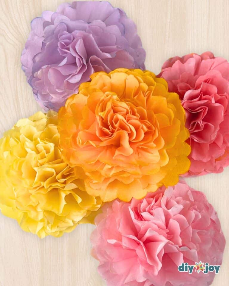Colorful Coffee Filter Flowers Tutorial - DIY Joy