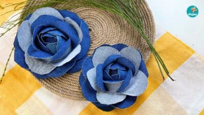 Denim Rose Tutorial - Easy Denim Crafts - DIY Joy