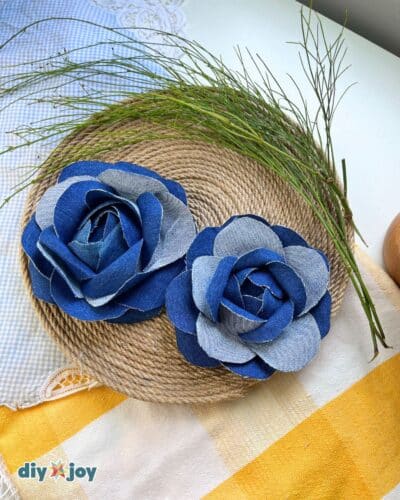 Denim Rose Tutorial - Easy Denim Crafts - DIY Joy