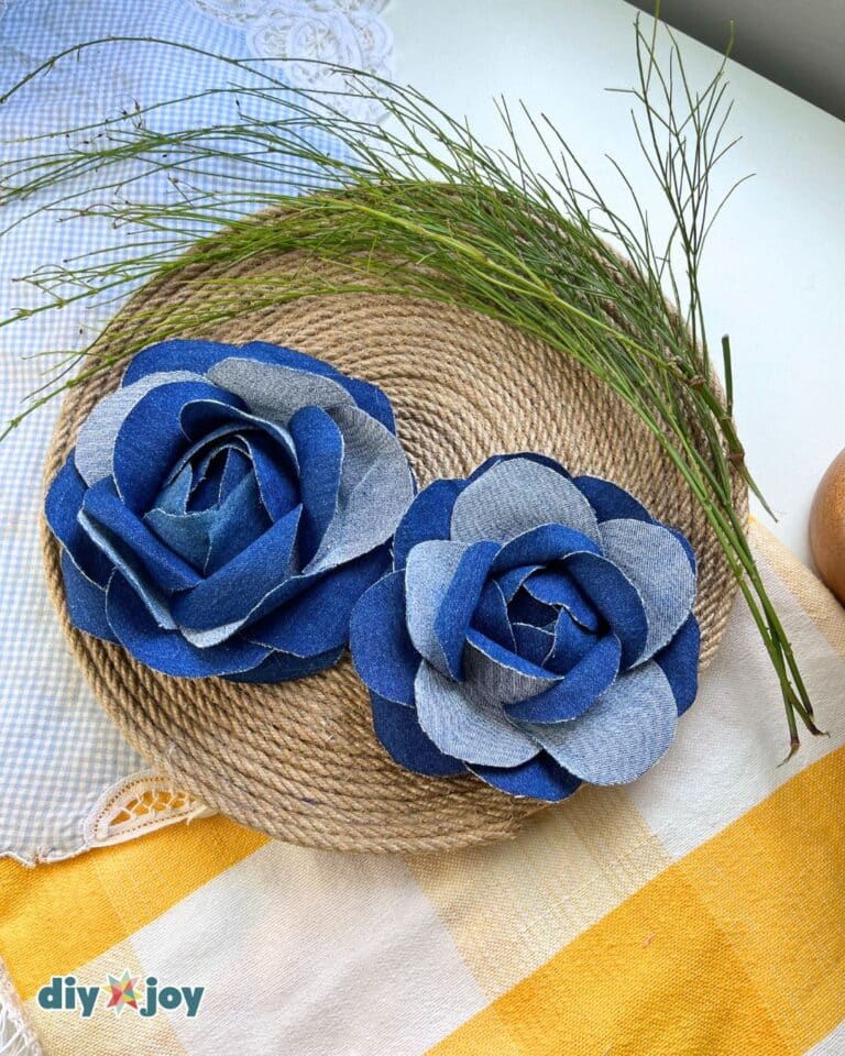 Denim Rose Tutorial - Easy Denim Crafts - DIY Joy