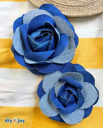 Denim Rose Tutorial - Easy Denim Crafts - DIY Joy