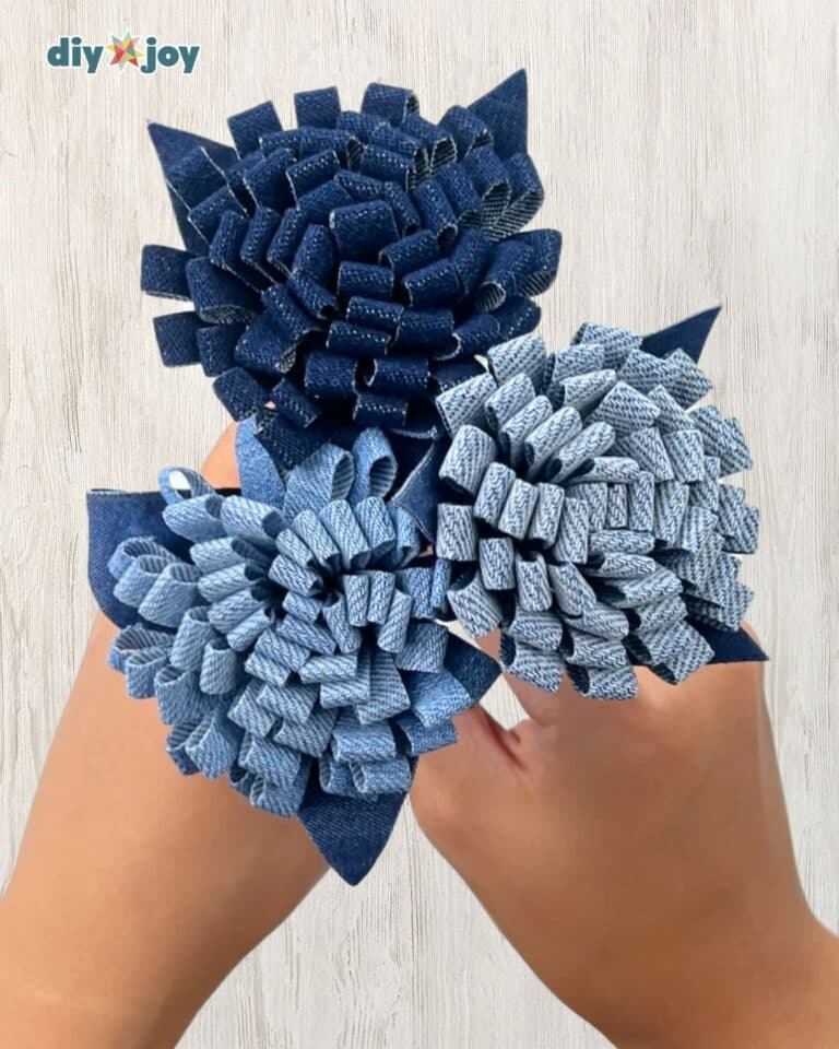 How to Make Denim Flowers - DIY Joy