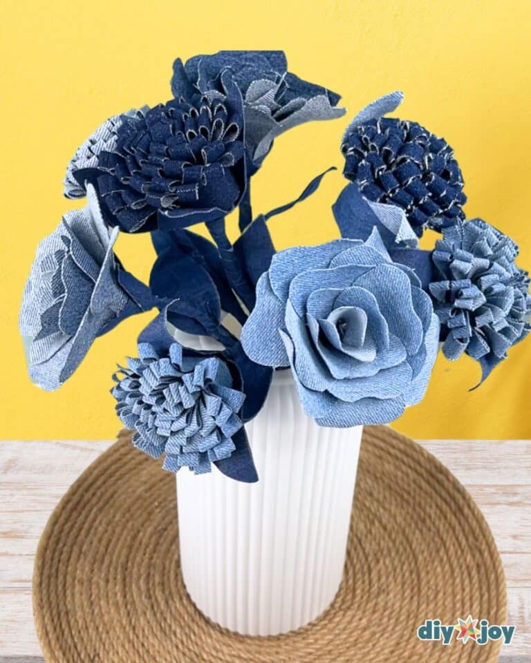 How To Make Denim Roses - DIY Denim Crafts - DIY Joy