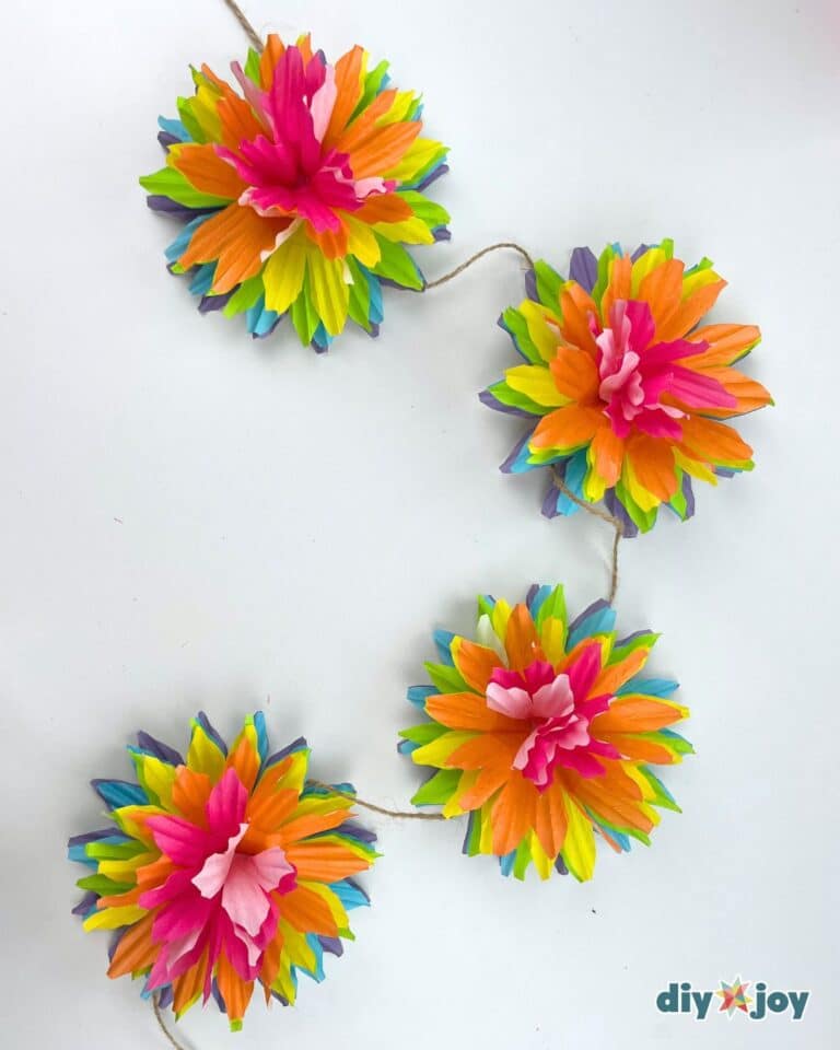 How to Make Paper Flowers With Cupcake Liners - DIY Joy