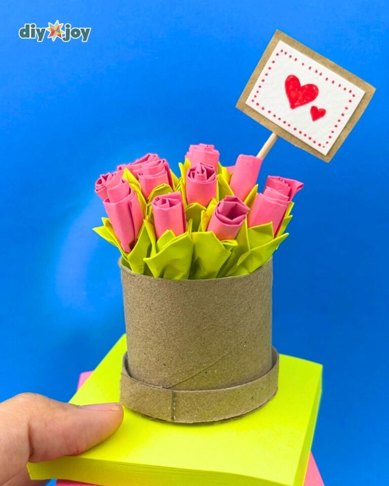How to Make Paper Flowers With Post-It Notes - DIY Joy