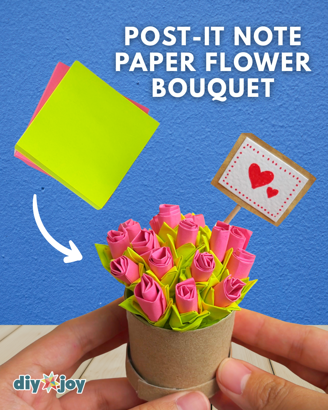 How to Make Paper Flowers With Post-It Notes - DIY Joy